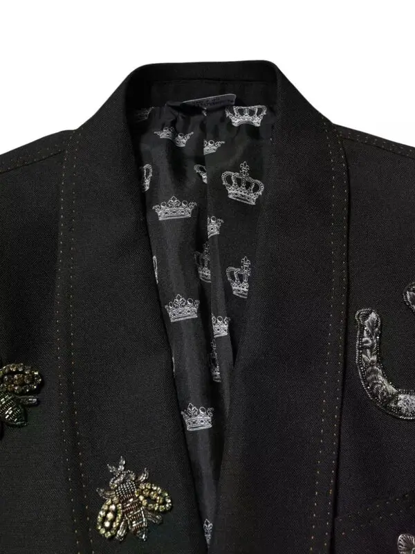 Dolce & Gabbana Embellished Shawl-lapel Blazer