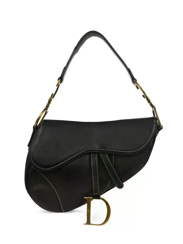 Dior 2002 Saddle Tote Bag - Black