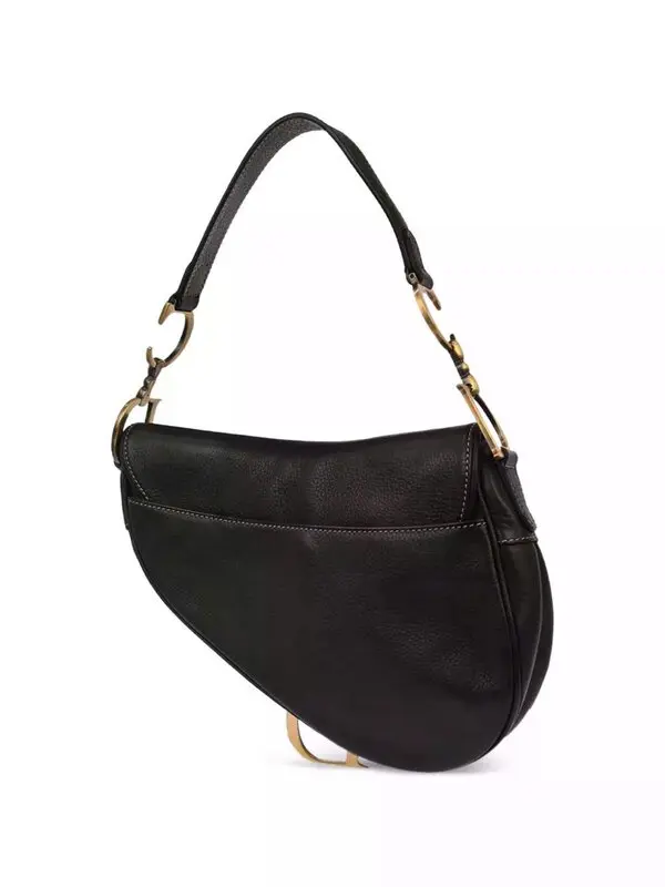Dior 2002 Saddle Tote Bag - Black