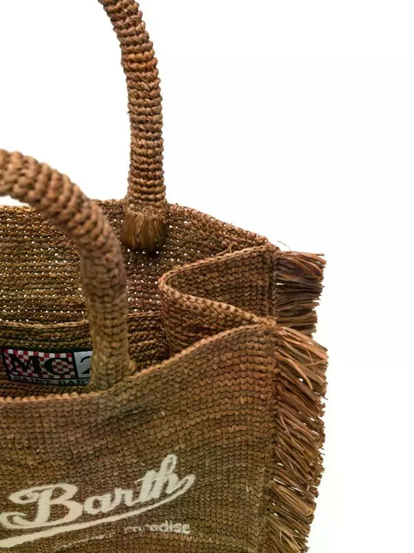 MC2 SAINT BARTH Colette Raffia Tote Bag - Brown