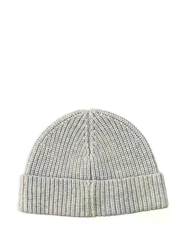 CHARLES JEFFREY Chunky Ribbed Beanie Hat - Blue