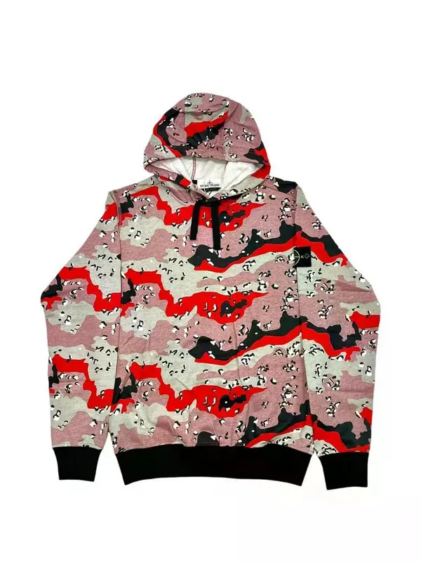 Stone Island Artcol Camouflage-print Hoodie