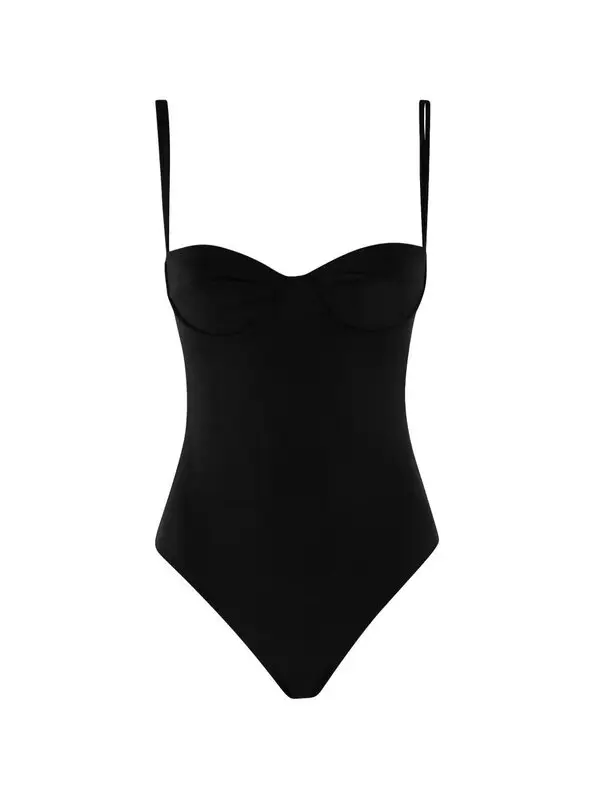 Federica Tosi Sweetheart Neck Swimsuit - Black