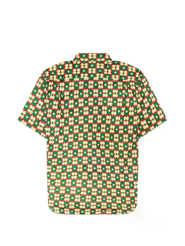 Comme Des Garçons Geometric-print Short-sleeve Shirt