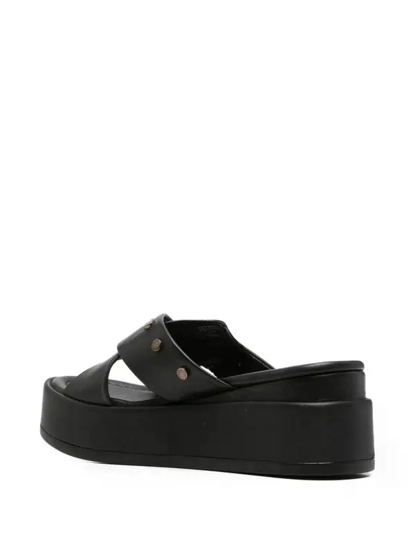 SERGIO MORETTI FIRENZE Studded Crossover-strap Mules