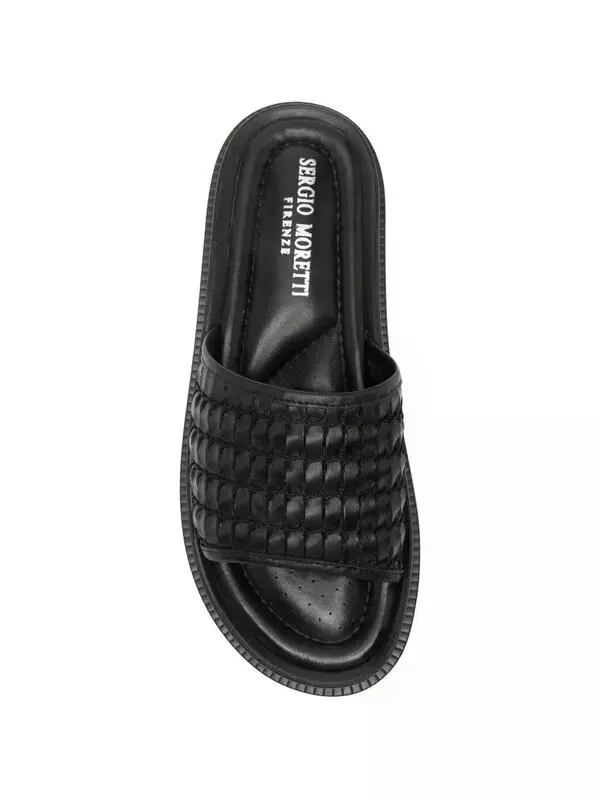 SERGIO MORETTI FIRENZE Woven Strap Slides