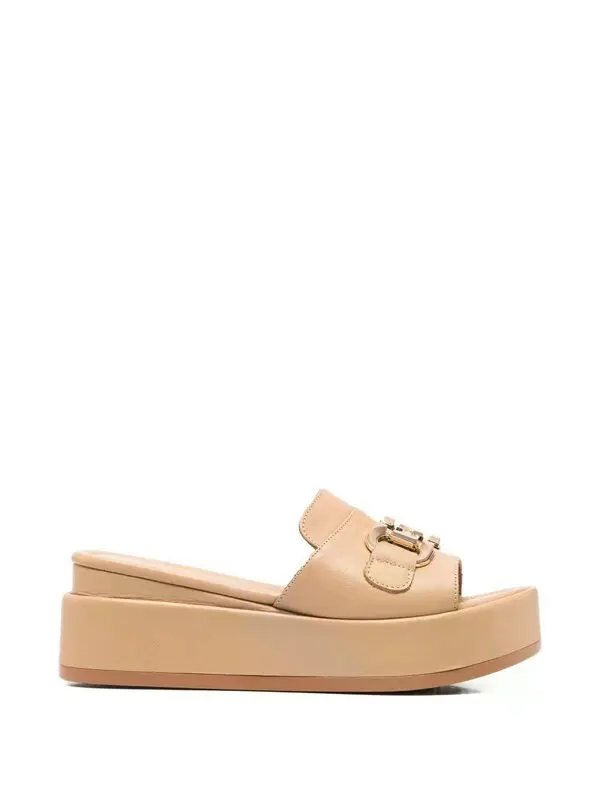 SERGIO MORETTI FIRENZE Horsebit Platform Sandals
