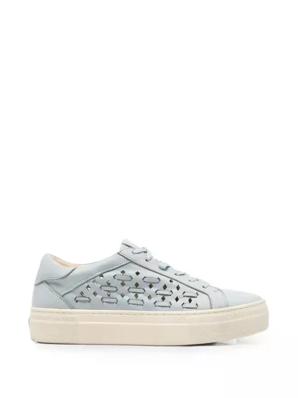 SERGIO MORETTI FIRENZE Light Leather Cut-out Sneakers