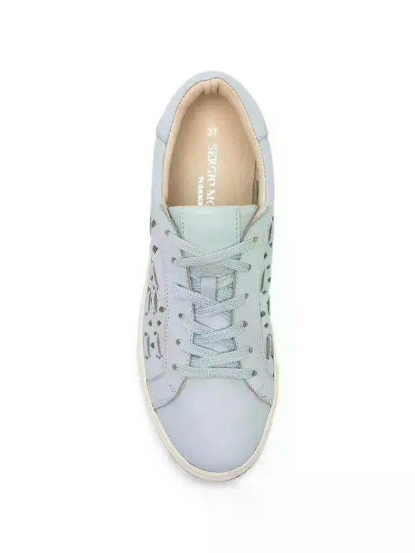 SERGIO MORETTI FIRENZE Light Leather Cut-out Sneakers