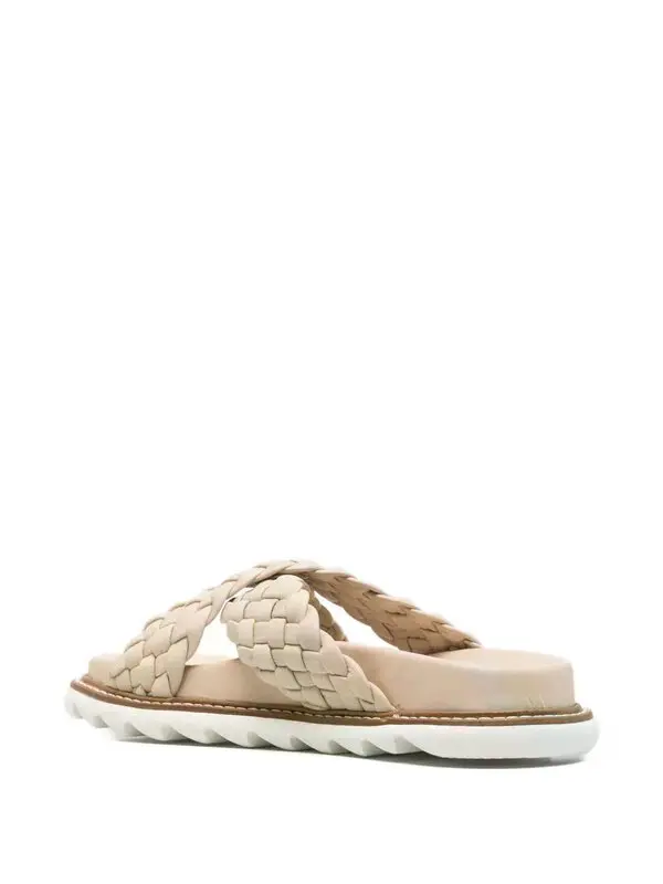 SERGIO MORETTI FIRENZE Braided Crossover-strap Mules