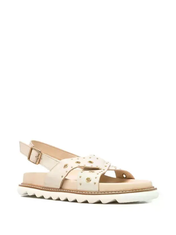 SERGIO MORETTI FIRENZE Embellished Studded Sandals