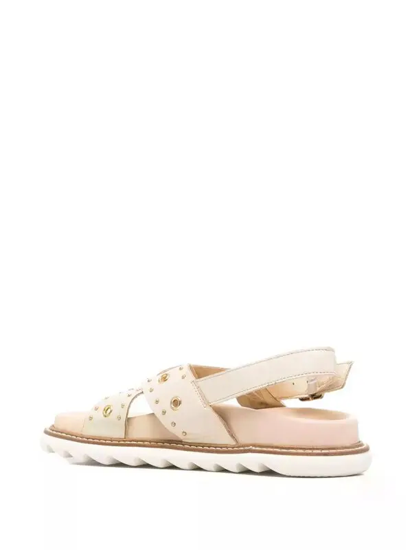 SERGIO MORETTI FIRENZE Embellished Studded Sandals