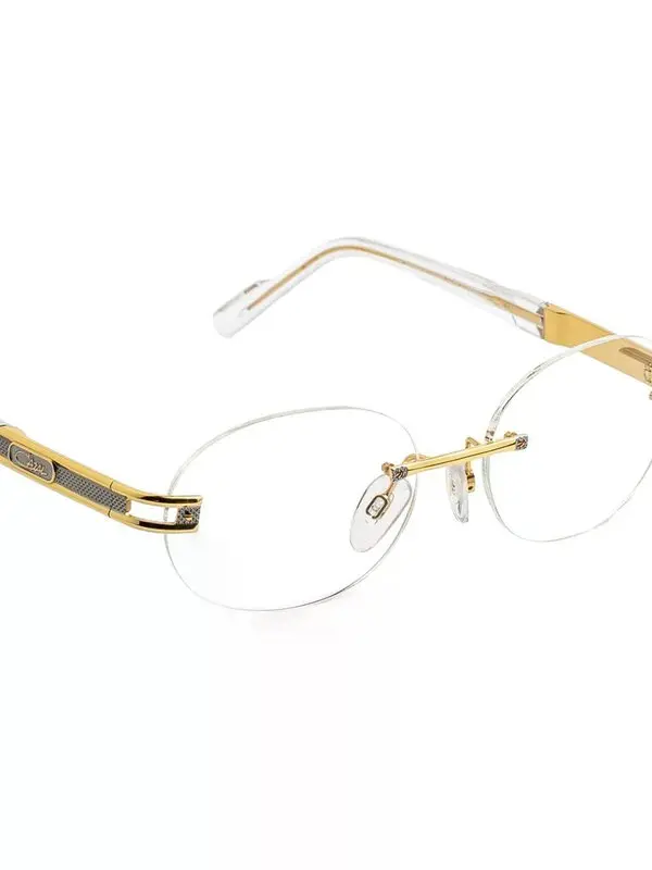 Cazal Rimless Oval-frame Eyeglasses