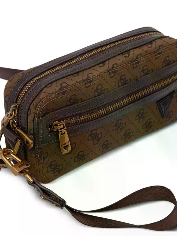 Guess Monogram Print Messenger Bag
