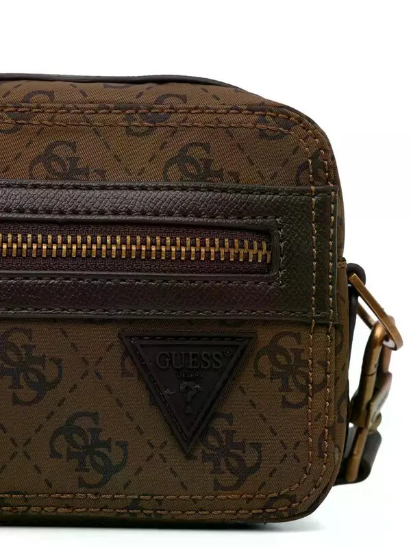 Guess Monogram Print Messenger Bag