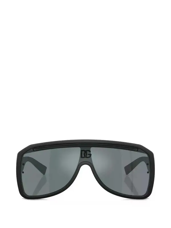 Dolce & Gabbana Dg Logo-plaque Sunglasses - Black