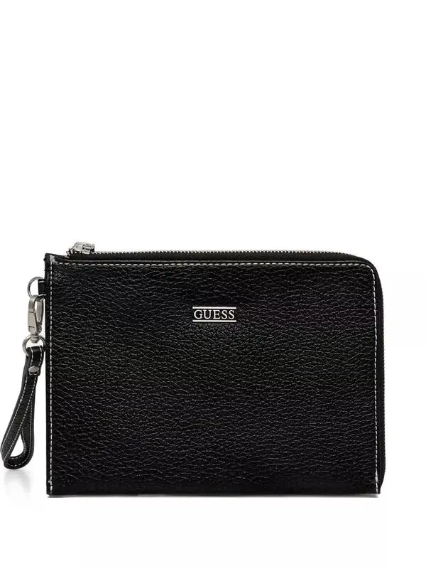 Guess Logo-plaque Wallet - Black