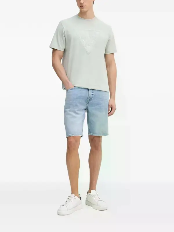 Guess Logo Patch Denim Shorts