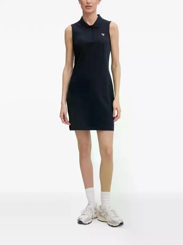 Guess Sleeveless Polo-collar Mini Dress