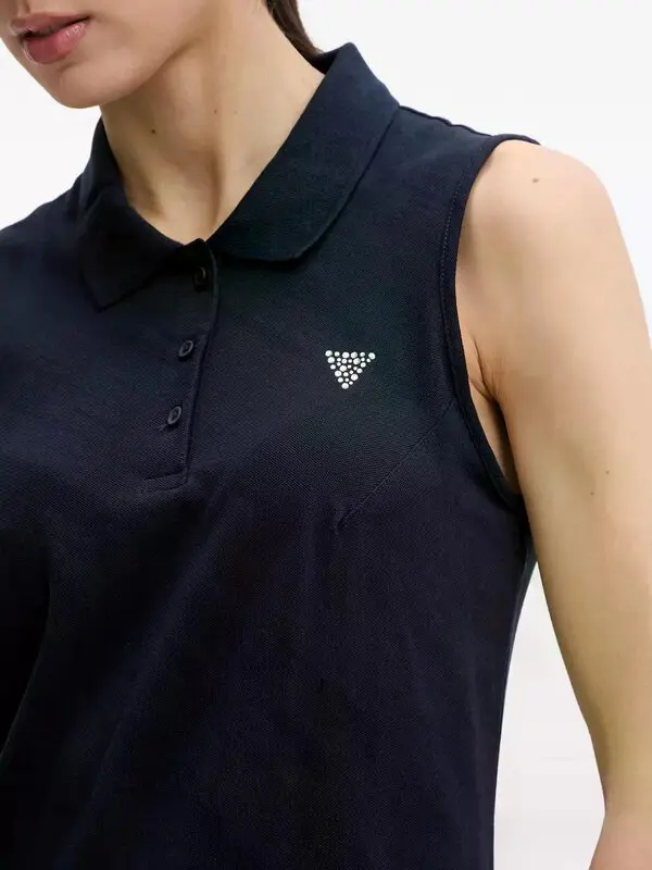 Guess Sleeveless Polo-collar Mini Dress