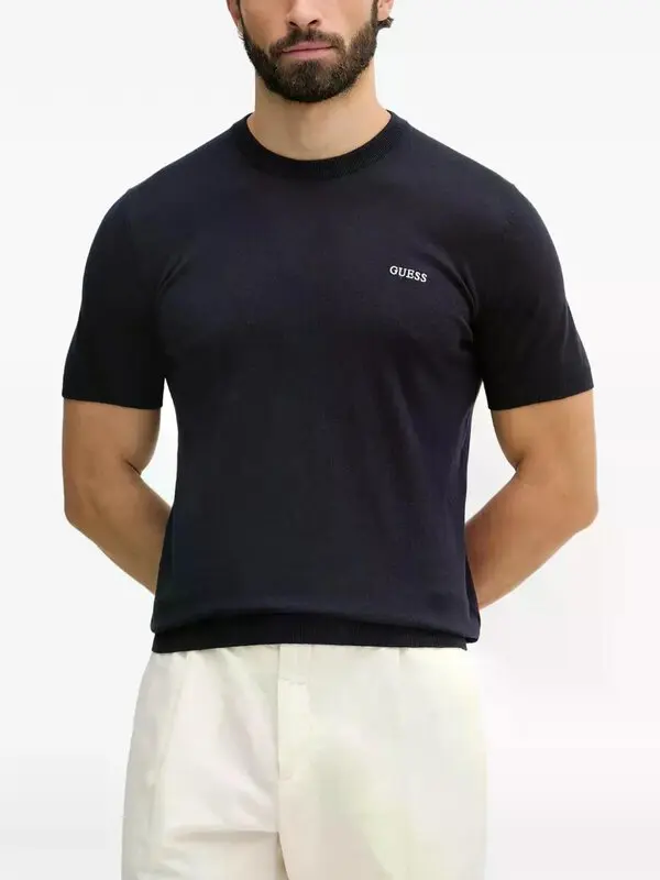 Guess Logo-embroidered Short-sleeve T-shirt