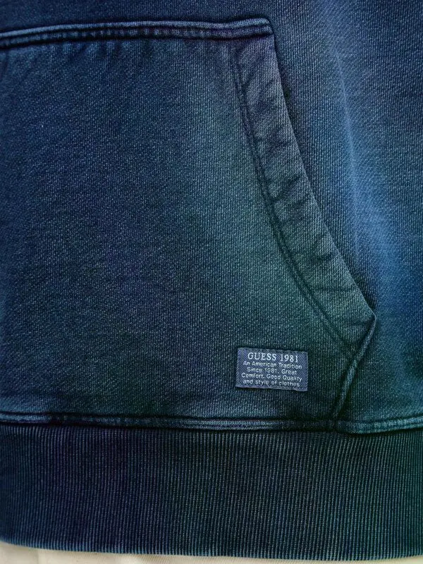 Guess Faded Effect Drawstring Hoodie