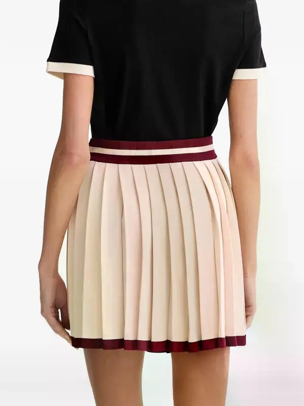 Guess Pleated Mini Skirt With Logo Waistband