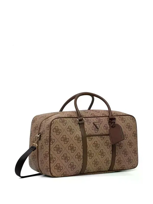 Guess Monogram Luggage Bag - Brown