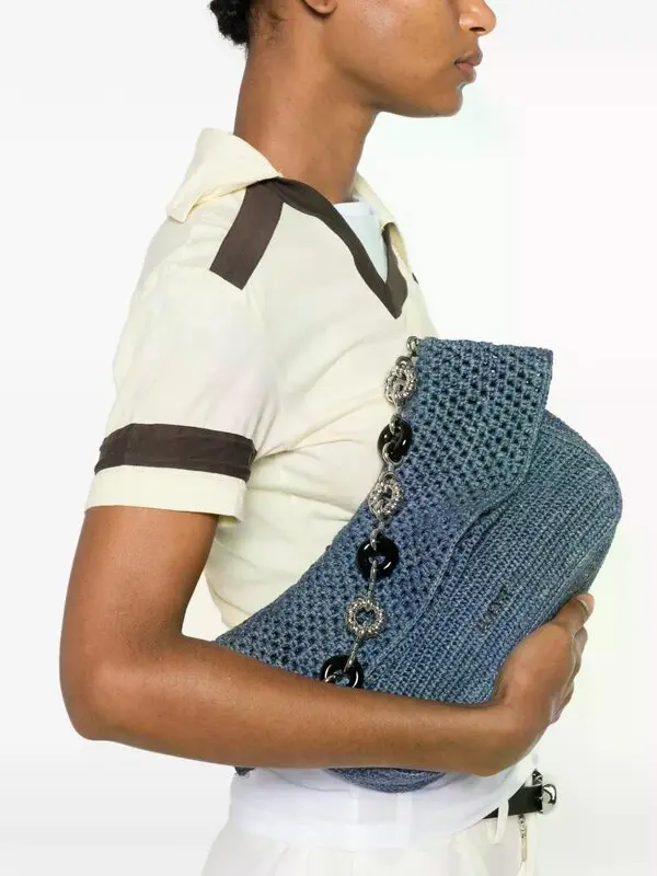 Loewe Crochet Chain-link Shoulder Bag - Blue