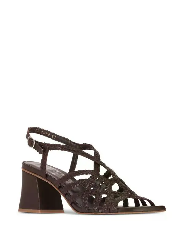 LA ROSE Woven Cage Sandals