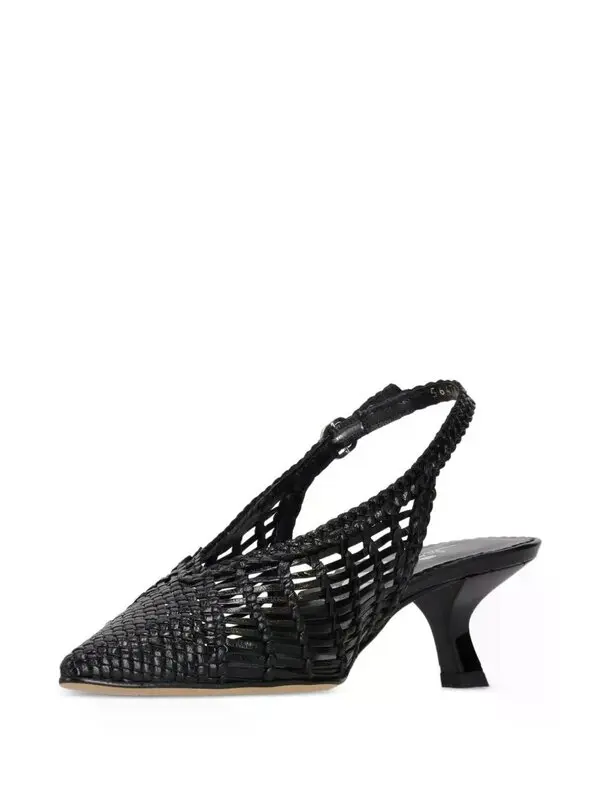 LA ROSE Woven Slingback Pumps