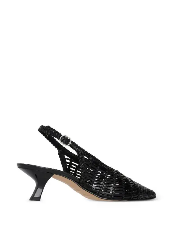 LA ROSE Woven Slingback Pumps