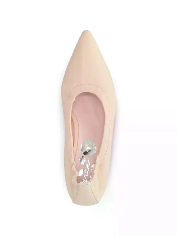 LA ROSE Pointed-toe Elasticated Pumps - Pink