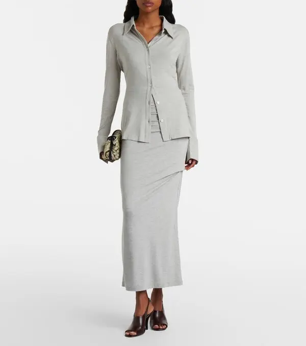 TOTEME Jersey Shirt With Elongated Cuffs