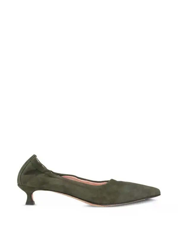 LA ROSE Elasticated Pointed-toe Pumps - Green