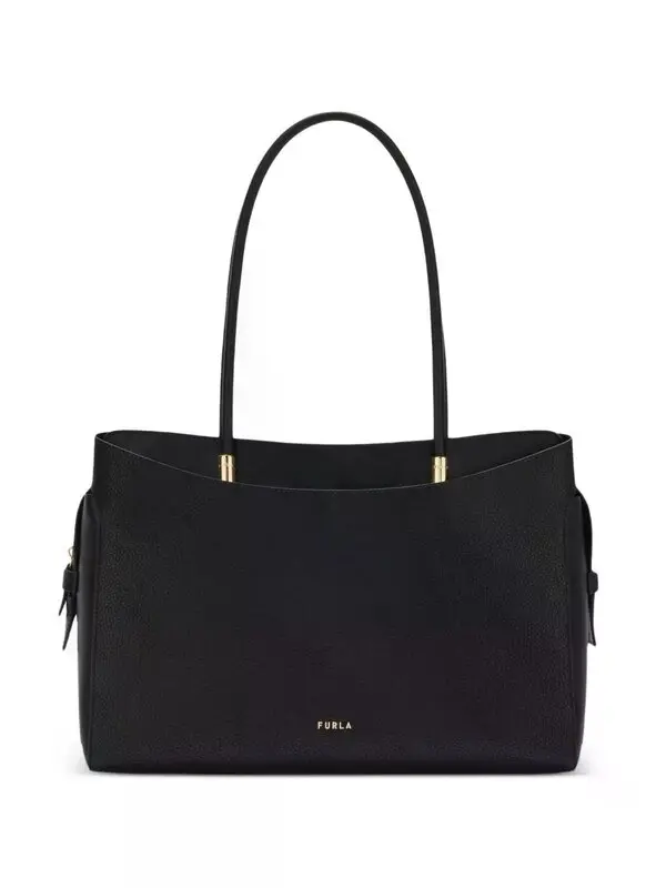 Furla Eris Leather Tote Bag - Black
