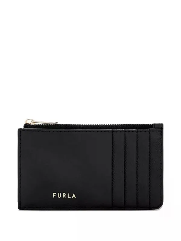 Furla Medium Classic Logo-lettering Card Case - Black