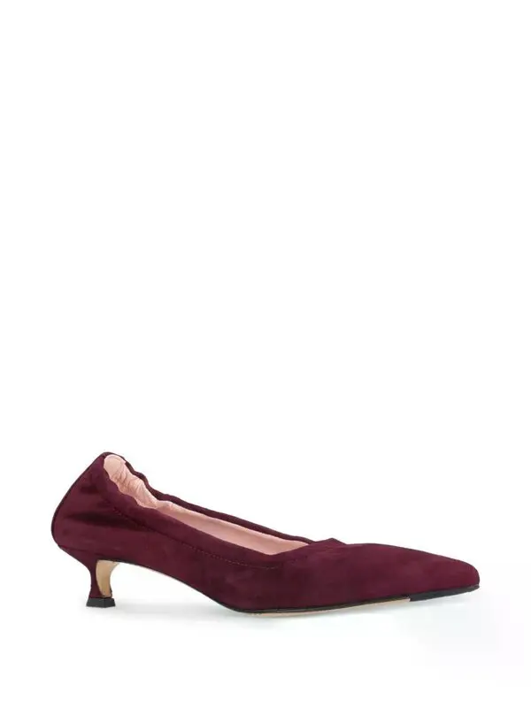 LA ROSE Elasticated Suede Pumps - Brown