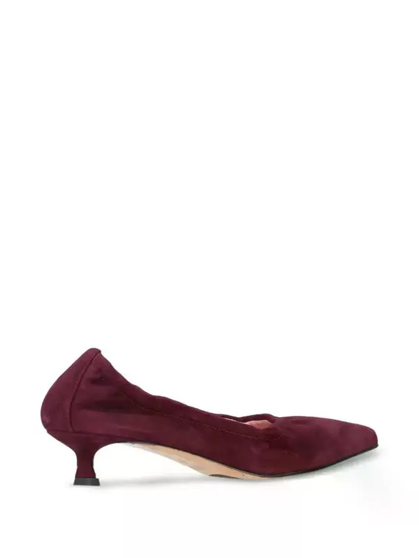 LA ROSE Elasticated Suede Pumps - Brown