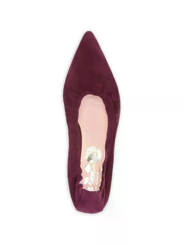 LA ROSE Elasticated Suede Pumps - Brown