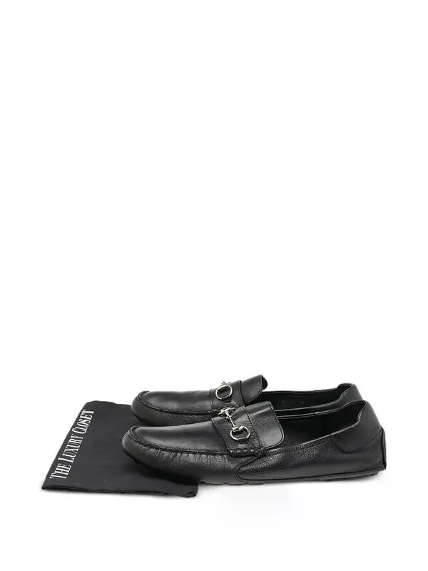 Gucci Horsebit Detail Leather Loafers