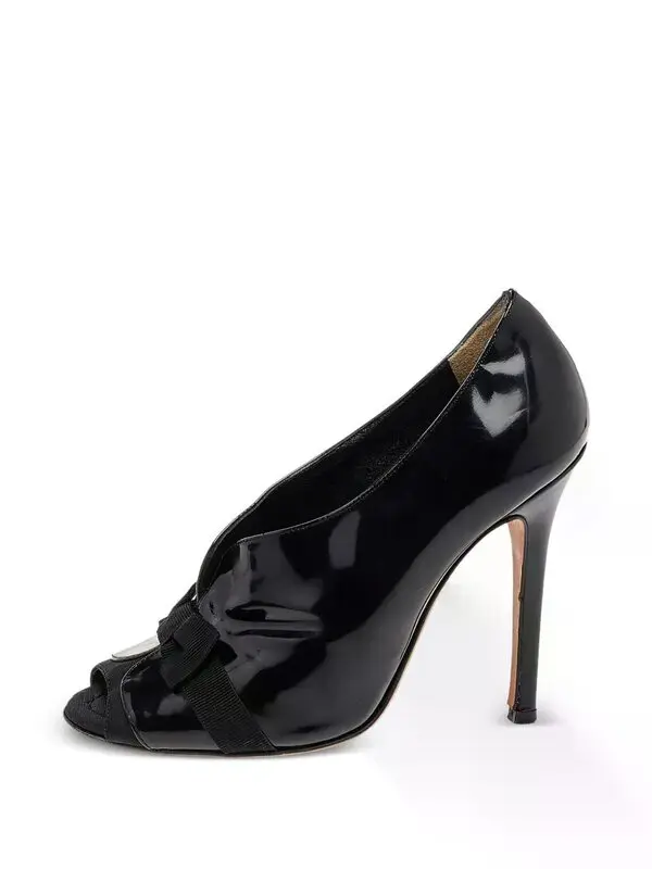 D&G PREOWNED 105mm Bow-detail Heeled Ankle Boots
