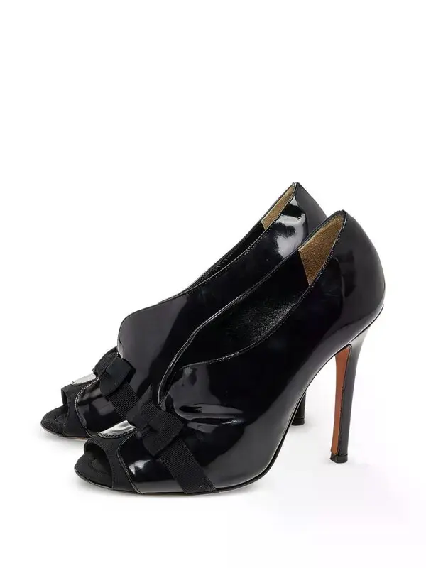 D&G PREOWNED 105mm Bow-detail Heeled Ankle Boots