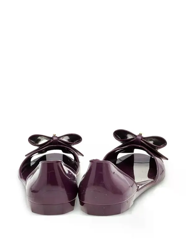 FERRAGAMO Jelly Flat Pumps With Bow Detailing