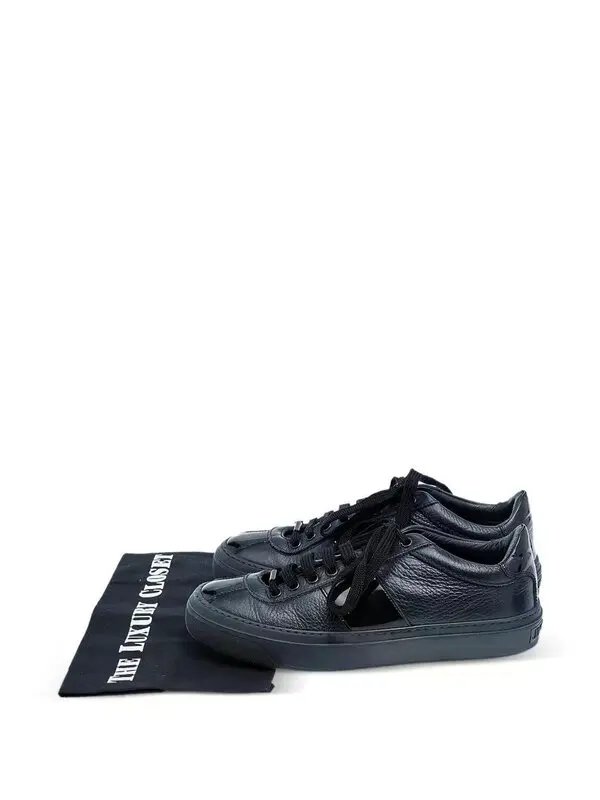 JIMMY CHOO Patent-leather Panels Low-top Sneakers