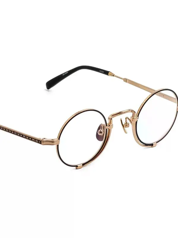 Matsuda Engraved Round-frame Glasses - Gold