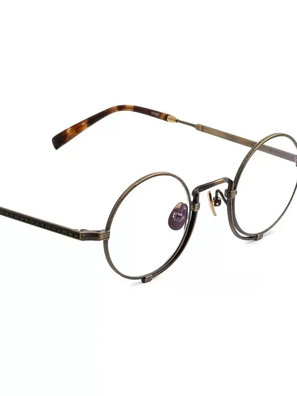 Matsuda Engraved Round-frame Eyeglasses - Gold