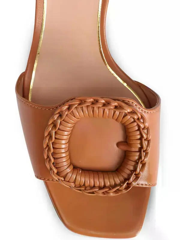 Santoni Braided Buckle Sandals - Brown