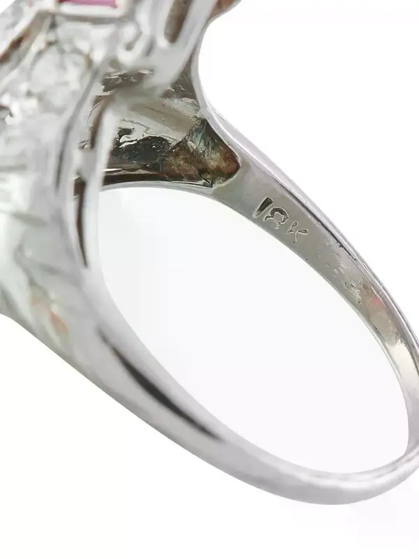 LB EXCLUSIVE 18k White Gold Diamond And Sapphire Ring