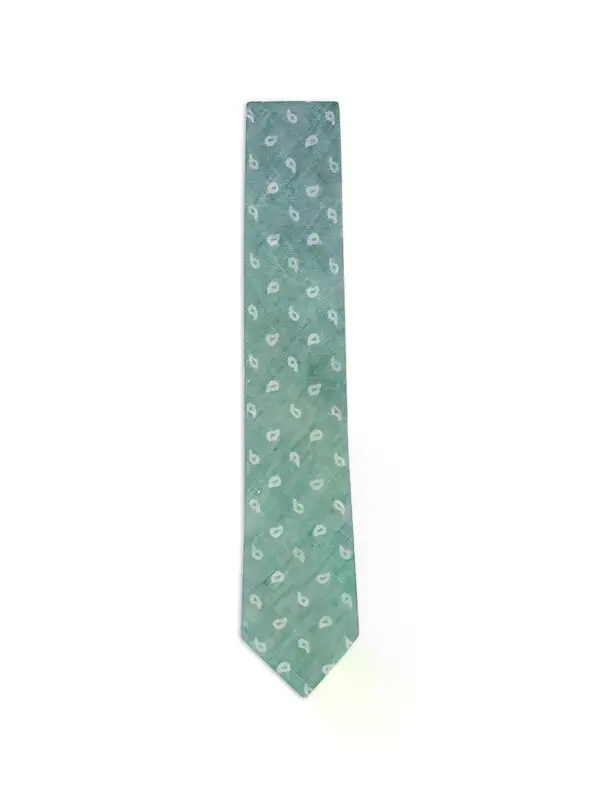 Zegna Paisley Tie - Green